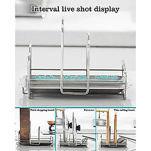 YQh lid holders for pots and pans,Pot Lid Holder,Multifunctional Lid and Spoon Rest Rack with Drip Tray for Pot Lids,cutting board holder stand,pan holder,Bakeware Organizer Rack Holder, Pot Organizer