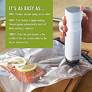 ZWILLING Fresh & Save 4-pc Vacuum Sealer Starter Set, Reusable Sous Vide Bags, Meal Prep