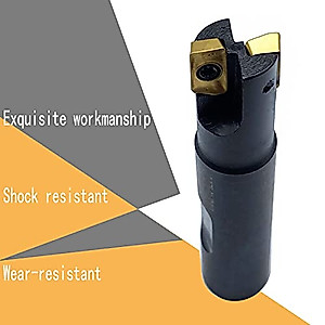 GBJ 5/8" * 5/8 * 3”-2T +2pcs APMT1135PDER 90 ° Indexable End Mill Holder Carbide Inserts Machining Steel,Iron Square Shoulder Face milling Slotting Milling Arbor (5/8" * 5/8 * 3”-2T + APMT1135PDER)