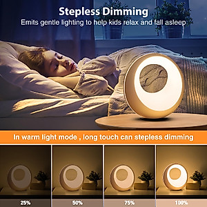 S SUNSBELL Table Lamp Touch Dimmable with Remote Control, LED Touch Night Light with RGB Color Change and 9 Light Modes, Bedside Table Lamps for Bedroom Living Room, Mood Lighting/Gifts (White)