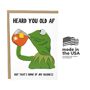 Sleazy Greetings Funny Meme Birthday Card For Him Or Her | 30th 40th 50th Birthday Card | Old AF Card