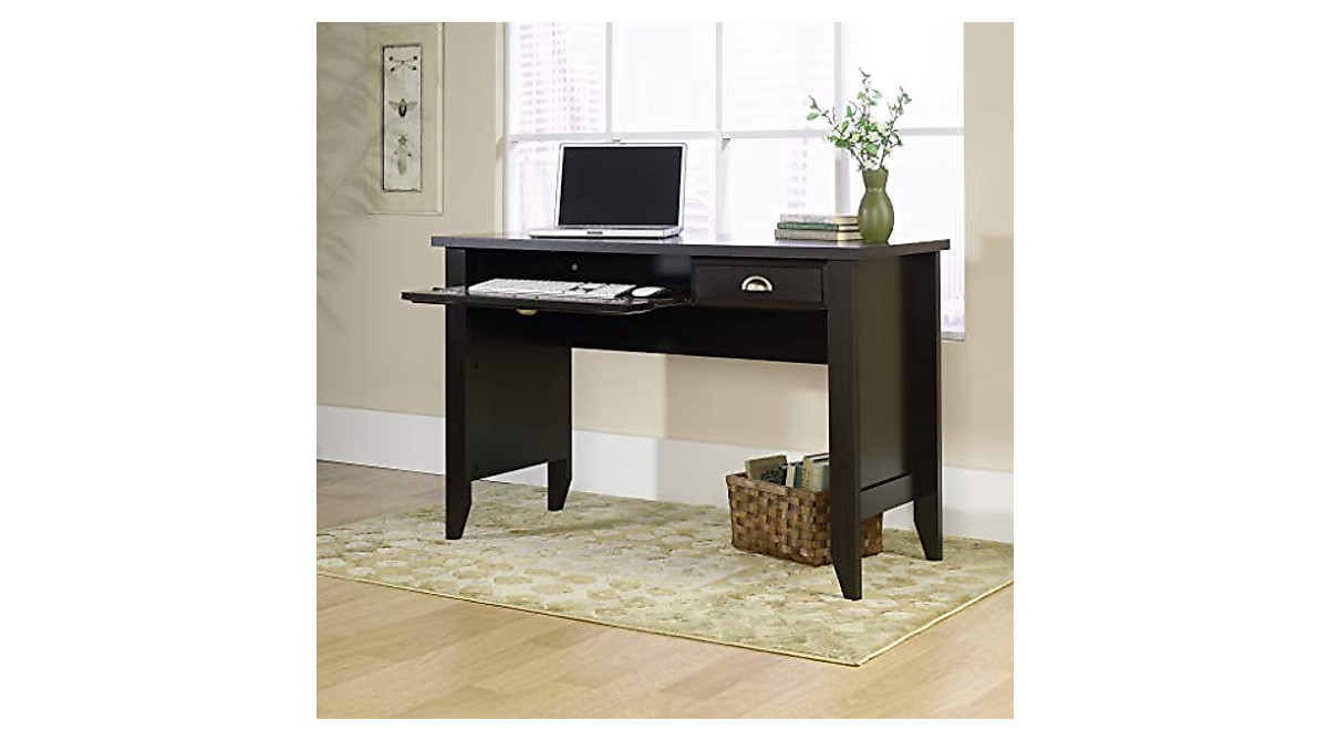Sauder Shoal Creek Computer Desk in Jamocha Wood