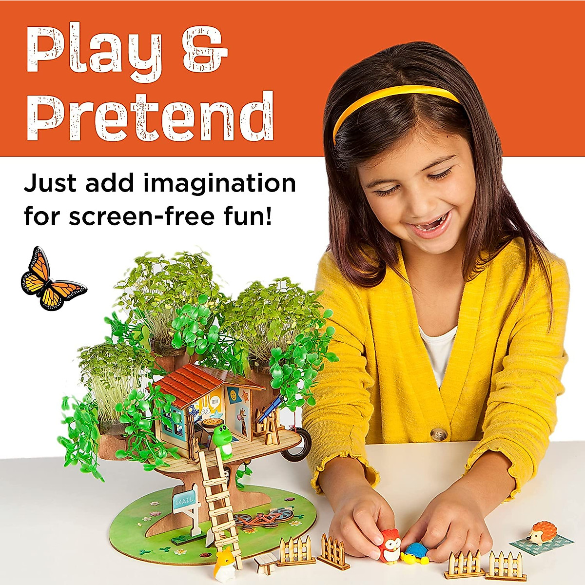 Creativity for Kids Build and Grow Tree House Craft Kit - Treehouse Playset Toy for Boys and Girls, Classic Toys for Kids