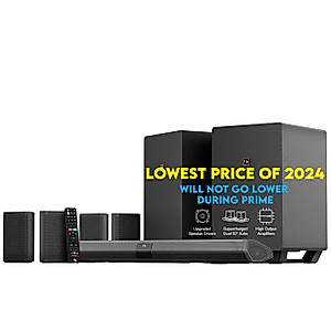 Nakamichi Shockwafe Ultra 9.2.4 Channel Dolby Atmos/DTS:X Soundbar with Dual 10" Subwoofers (Wireless), 4 Rear Surround Effects Speakers, eARC and SSE Max Technology (Flagship)