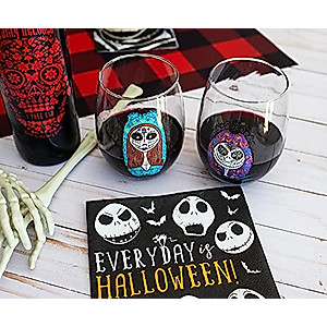 Disney The Nightmare Before Christmas Jack and Sally Stemless Glass Set