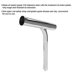 Fishing Rod Holder , Stainless Steel Fishing Rod Holder Pole Mount Bracket Tool Accessory for Marine Boat