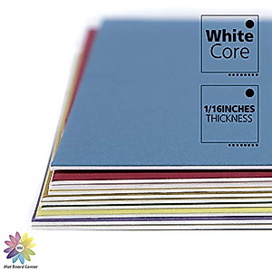 Mat Board Center, 10-Pack 11x14 Uncut Photo Mats Backing Boards - Mixed Color - for Frames, Photos, Pictures and More