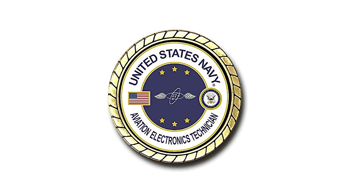 Official US Navy Aviation Electronics Tech Challenge Coin