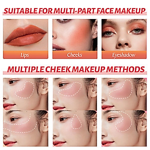 BAGEHEIMO Liquid Blush, Blush Beauty Wand with Cushion Applicator, Soft Cream Blush Makeup Stick, Natural Glow, 2-in-1 Cheek and Lip Tint, Lightweight Blendable Blush Rouge Stick (Ravishing)