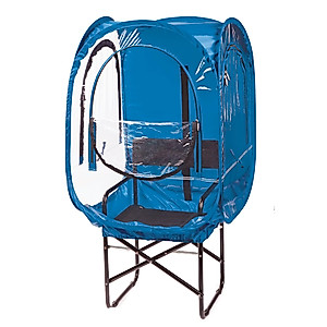 WeatherPod – The Original Large Upper-Body Pod – 1-Person Wearable Pod for Manual & Electric Wheelchairs and Folding Chairs, Protection from Cold, Wind and Rain – Royal Blue