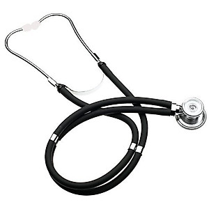 EMI EBL-430 Sprague Rappaport Dual Head Stethoscope and Manual Aneroid Sphygmomanometer Blood Pressure with Large Adult Cuff (Cuff Size: 33 cm to 51 cm | 13 inch to 20 inch) - Black