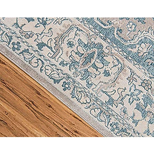 Unique Loom Paris Collection Area Rug - Louisa (5' 1" x 8' Rectangle, Dark Gray/ Beige)