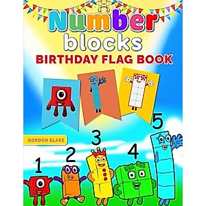 Numberblocks̴ Birthday Flag Book: Colorful Ideal Gift Party Banner Decoration Supplies For Baby, Kids, Toddlers, Preschoolers