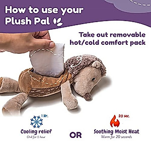 WILD BABY Hedgehog Weighted Stuffed Animals - Microwavable Animals with Lavender, 12 inch Heatable Plush for Kids - Soft, Cuddly, Warming Stuffed Animal for Baby - Gift Box Ready