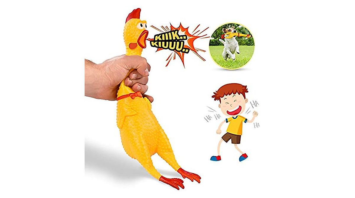 POPLAY Rubber Chicken/Squeeze Chicken, Prank Novelty Toy Keep Your ...