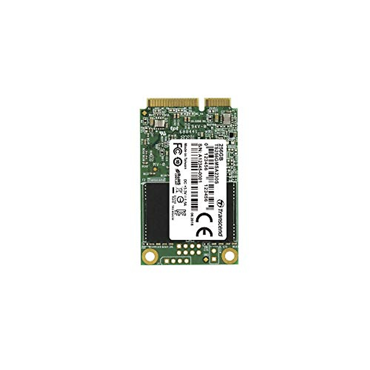 Transcend 256GB MSA230S mSATA SSD, MO-300A, Solid State Drive, SATAIII - TS256GMSA230S