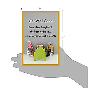 NobleWorks - Funny Get Well Greeting Card - Hilarious Feel Better Notecard with Envelope - Best Medicine C7317GWG