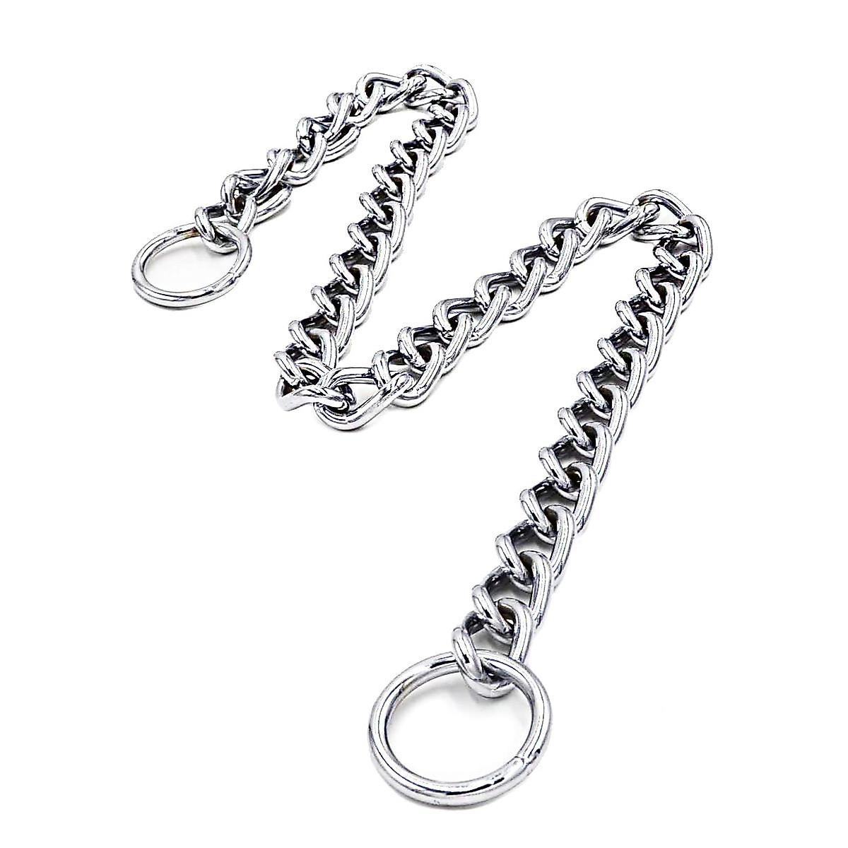 Dog Choke Collar Slip P Chain - Heavy Chain Dog Titan Training Choke Collars - Adjustable Stainless Steel Chain Dog Collars Covered with Galvanic Plating - for Small Medium Large Dogs