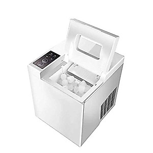 Ice Cube Makers, Mini Automatic Ice Maker, Electric Bullet Round Block Ice Cube Making Machine 15kgs/24H Small Bar Milk Tea Coffee Shop