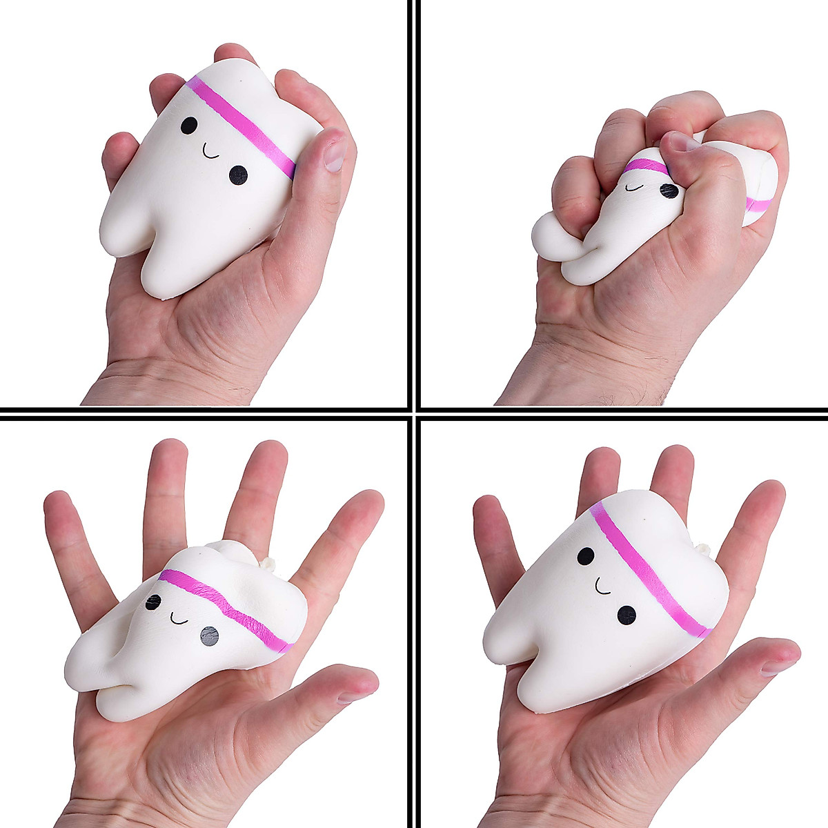 Nutty Toys Super Slow Rising Jumbo Squishy Tooth - Soft & Scented Stress Relief Present, Top Valentine's Day & Easter Gift Idea for Kids, Teens, Boys, Girls, Adults, Best Dental & Dentist Gifts 2025