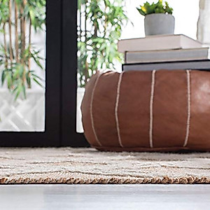 Safavieh Kilim Collection 3' x 5' Natural/Ivory KLM454A Handmade Moroccan Boho Fringe Jute Area Rug