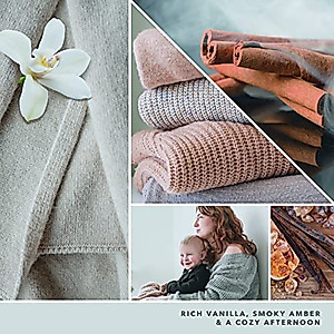 Yankee Candle Smoked Vanilla & Cashmere Signature Medium Pillar Candle, 14.25oz