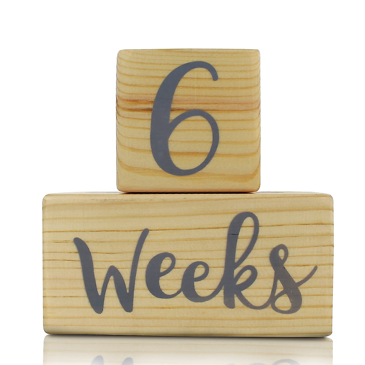 Handmade Wooden Baby Milestone Blocks | Engraved Monthly Age Markers | Photos and Nursery Decor | Weeks Months Years Grade | Newborn Photo Props | Perfect Pregnancy Gift and Keepsake | Month Photos