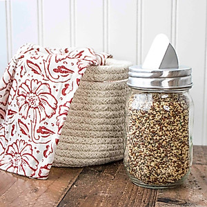Grain Dispenser Pouring Lids by Mason Jar Lifestyle (2 Pack, Regular Mouth)