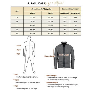 PJ PAUL JONES Mens Brown Sweater Turtleneck Men Quarter Zip Pullover Fall Sweaters for Winter XL