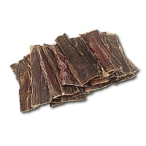 Top Dog Chews - 5" - 6" Buffalo Beef Tendon Taffy, 30 Pack, Beef Jerky Dental Treats for Dogs - Organically Sourced, Single Ingredient Dog Treat, for Small, Medium, or Large Dogs
