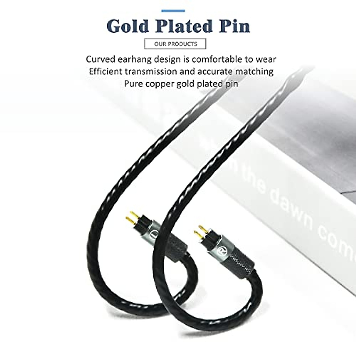 0.78mm 2Pin 5N OFC Copper+Graphene Earphone Replacement Cables for Audeze iSINE20 LCDi3 LCDi4 64audio A12t U12t DUNU SA6 SA3 DM480 UM 3DT MEXT 2HT Oriolus Blessing2 KXXS (4.4mm Plug, 0.78mm 2Pin)