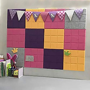 Checkered Felt Board 11.8×11.8 inches, self-Adhesive Photo Wall, Cork Board Wall Sticker, Suitable for Kindergarten Display