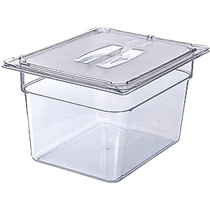 Carlisle FoodService Products 10223B07 StorPlus Half Size Food Pan, Polycarbonate, 8" Deep, Clear