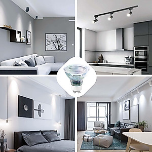 DEWENWILS 10-Pack GU10 Bulb Dimmable, LED Bulb Replacement for Track Lighting, Two Prong Bulb with Glass Cove for Range Hood, 50W Equivalent, 500LM, UL Listed (5000K Daylight White - 35°Beam Angle)