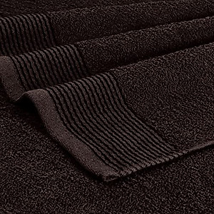 BELIZZI HOME 100% Cotton Ultra Soft 6 Pack Towel Set, Contains 2 Bath Towels 28x55 inchs, 2 Hand Towels 16x24 inchs & 2 Washcloths 12x12 inchs, Compact Lightweight & Highly Absorbant - Brown