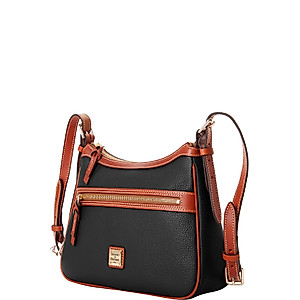 Dooney & Bourke Women's Presley Crossbody in Pebble Grain Leather, Medium Sized Handbag with Adjustable Shoulder Strap, Black