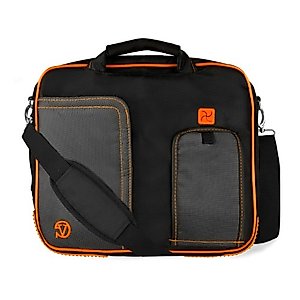 Orange Soft Travel Cross-Body Briefcase Bag Shoulder Carrying Case for MacBook Air 13-inch, Pro 13"