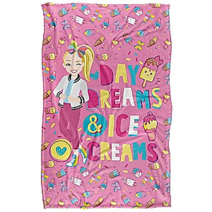 JoJo Siwa Blanket, 36"x58" Day Dreams and Ice Creams Silky Touch Super Soft Throw Blanket