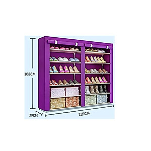 DHTDVD Home Rental House Entrance Double Door Large Capacity Double Row 6 Layer Combination Shoe Cabinet (Color : C, Size : 108 * 32 * 120CM)