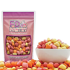 Freeze Dried Fruit Bursts Candy - Mini Original Hard Candy Mix 5oz Treat Snack Gift Bag Cherry, Strawberry, Lemon, Orange Candies Freeze-Dried Candies