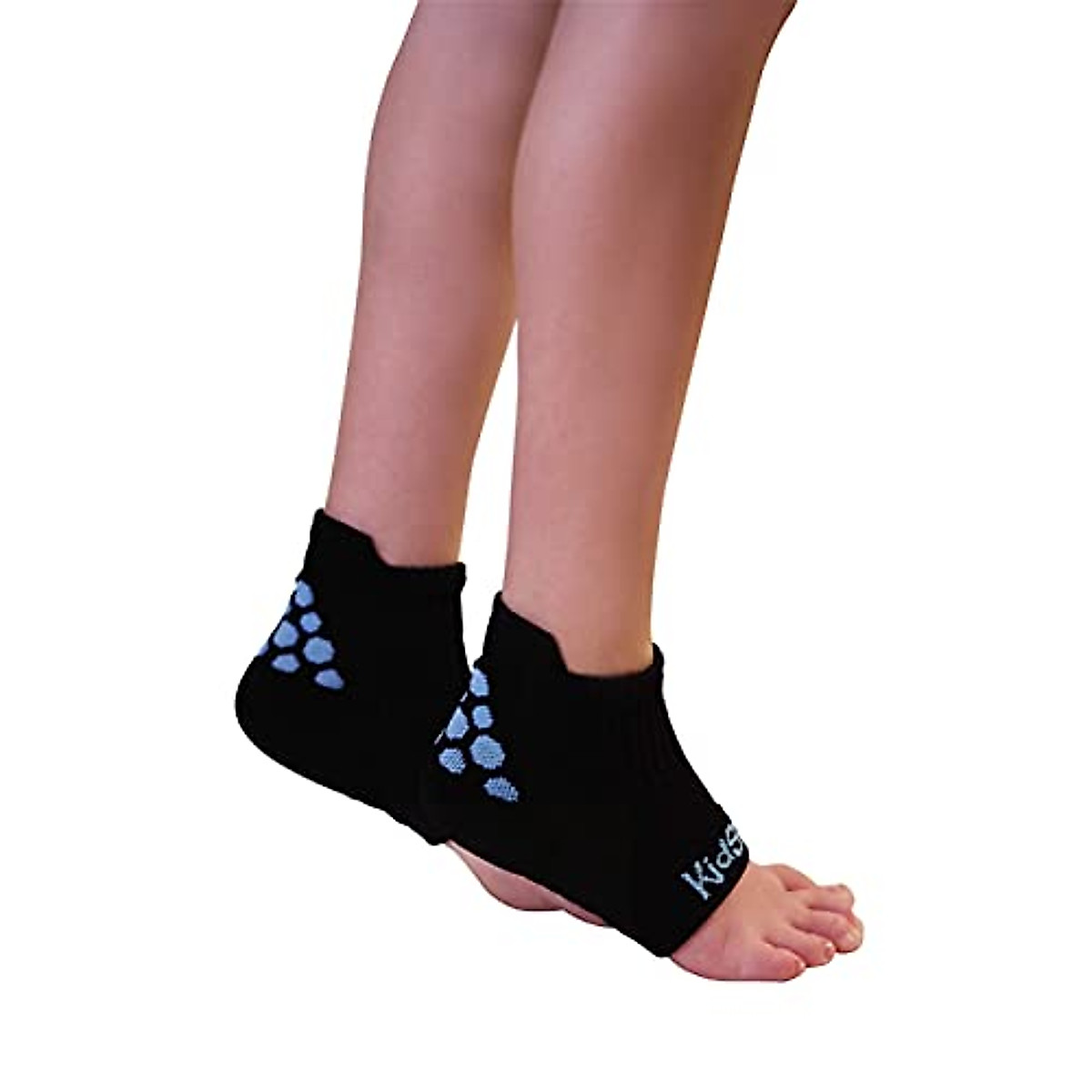 KidSole RX Gel Sports Sock for Kids with Heel Sensitivity from Severs Disease, Plantar Fasciitis (Toddler 11-2, Black)