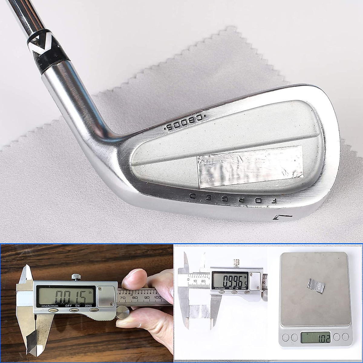 FINGER TEN Golf Lead Tape High Density 0.5 Gram Per Inch 30g 50g 100g Add Weight Thickness Fit All Wood Irons Putter Wedge Clubs Head for Golfer Training Tennis Fishing (100g/roll (0.5"x200"))