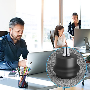 Bell Glides Replacement Office Chair or Stool Swivel Caster Wheels to Fixed Stationary Castors, Office Chair Wheels for Carpet - with Separate Self Adhesive Felt Pads/Chair Feet Wheel Stopper