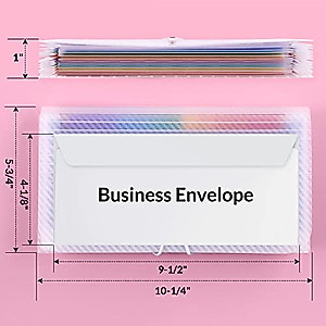 SKYDUE Receipt Coupon Organizer Holder, 13 Pockets Small Accordion File Organizer, Expanding File Folder for Envelope, Bill, Check Tax. 10 * 5.5 Inches