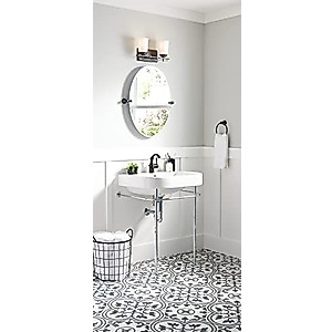 Moen Sarona Mediterranean Bronze One-Handle Single Hole Rustic Farmhouse Bathroom Faucet with Optional Deckplate, Traditional Bathroom Sink Faucet and Drain Assembly, 84144BRB