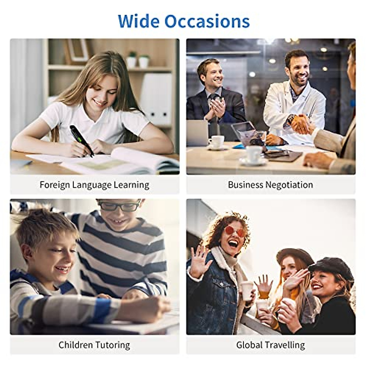 Vormor X3 Translation Pen Scanner, Reader Pen Text to Speech Device for Dyslexia 112 Language Translator Device Support Text Extract, Intelligent Recording Scanner Pen with 2.9 Inch Touch Screen