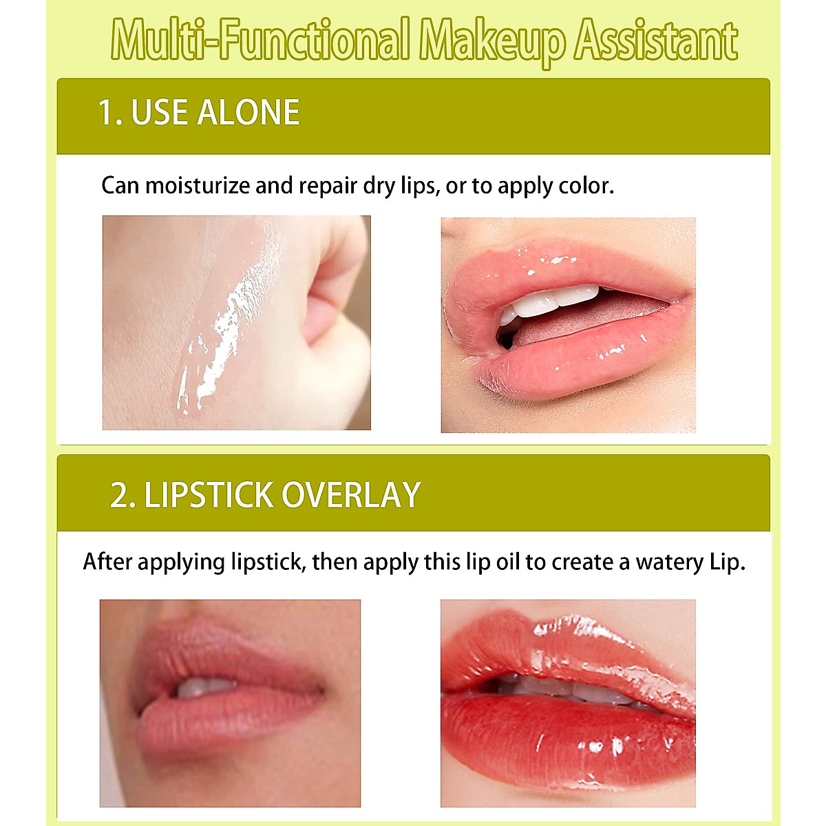 Easilydays Lemon Moisturizing Lip Oils, Mini Capsule Hydrating Lip Gloss, Daytime Refreshing Lip Balm Lip Care Serum, Lightweight Long Lasting Lip Glow Oil, Non-Sticky Shine Primer (Yellow)