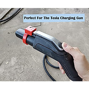 Tesla Model 3/Y Charger Lock for J1772 Adapter (Works with Non Flange Adapter, Not Work with Model S/X) (Red)[2PACK]