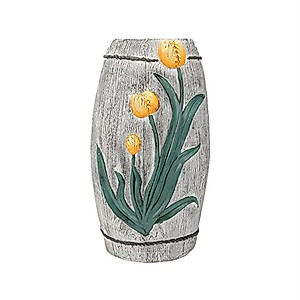 ZAZOOT Garden Urn Planters for Outdoor Plants Round Classic Resin Flower Pots Large Decorative Patio Deck Front Porch Pot Ornament (Size : 54cm)