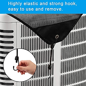 Luxiv Central Air Conditioner Leaf Guard, Mesh All Seasons Air Conditioner Top Leaf Cover Summer AC Outside Units Covers Leaf Guard AC Unit Cover (36 x 36in)